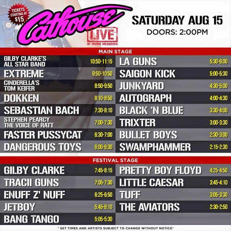 Cathouse Live at Irvine Meadows – A Hot Summer in the City Day ...